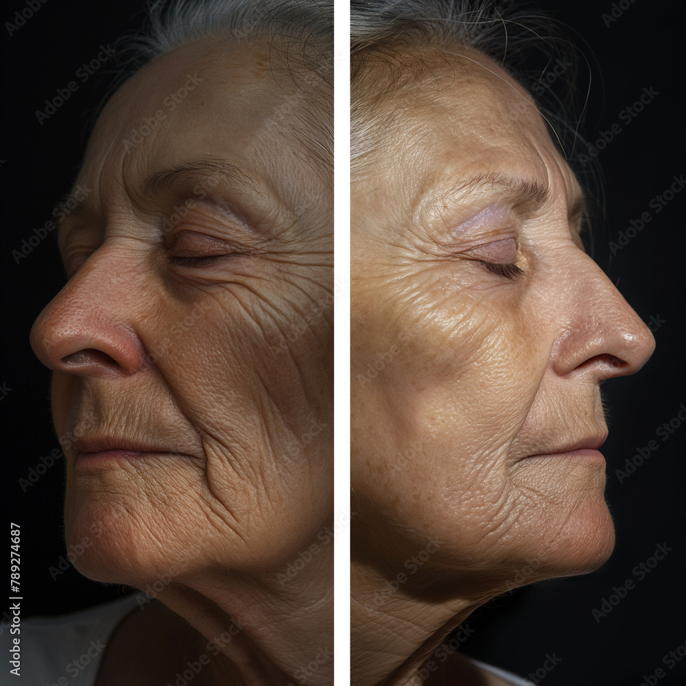 side by side comparison showcasing the remarkable improvement in a old ...
