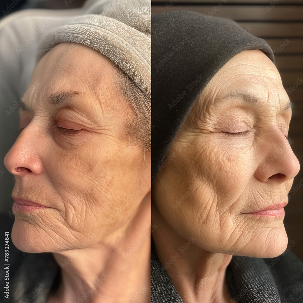 side by side comparison showcasing the remarkable improvement in a old ...