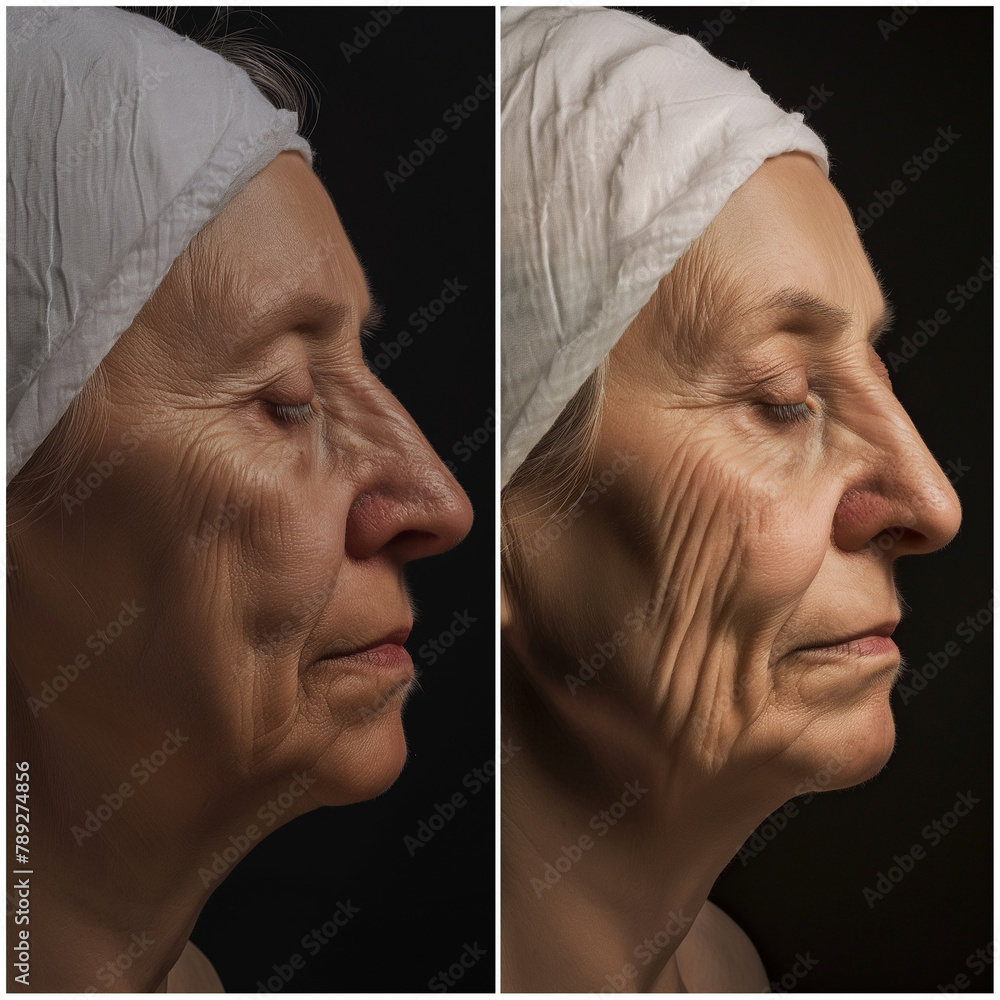 side by side comparison showcasing the remarkable improvement in a old ...