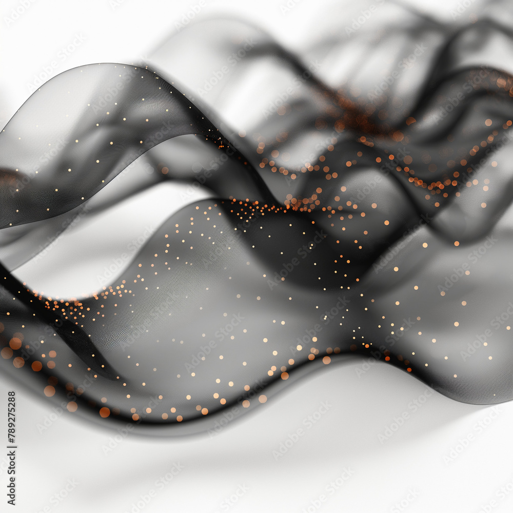 Flowing dots particles wave pattern 3D curve halftone black gradient ... Flowing dots particles wave pattern 3D curve halftone black gradient ...