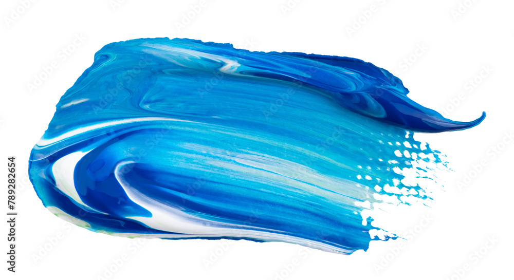 Blue paint smudge textured png brush stroke creative art graphic Stock ...