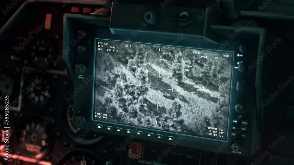 Surveillance radar scouting the warfare battle zone before the attack ...