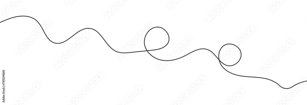 Swoosh, swash underline stroke set. Abstract wavy thin line. Squiggle ...