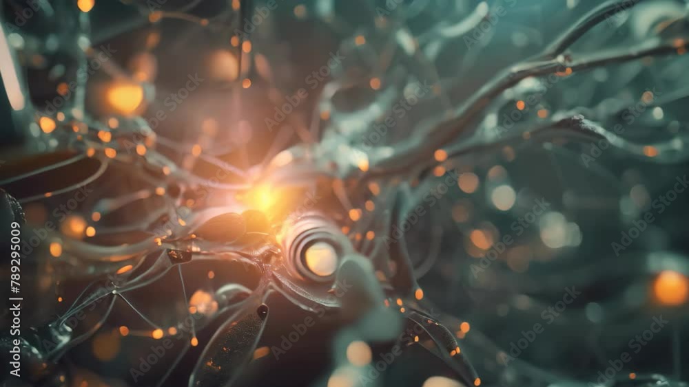 Computer Generated Video of a Healthy Human Brain With Neural Pathways ...