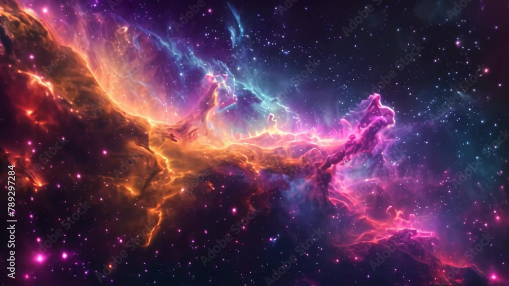 An Video capturing a vibrant celestial scene filled with an array of ...