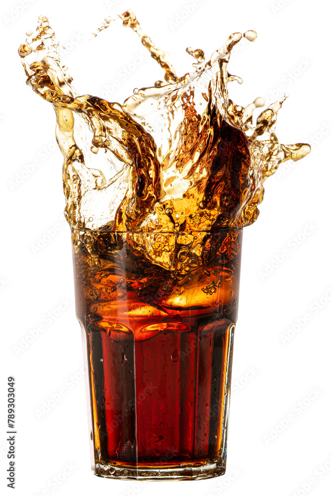 Cola splash png sticker, soft drink, transparent background Stock Photo ...