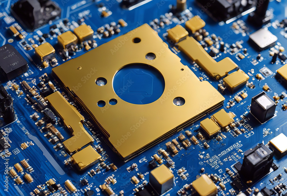 mainboard computer blue business background area back black board brain ...