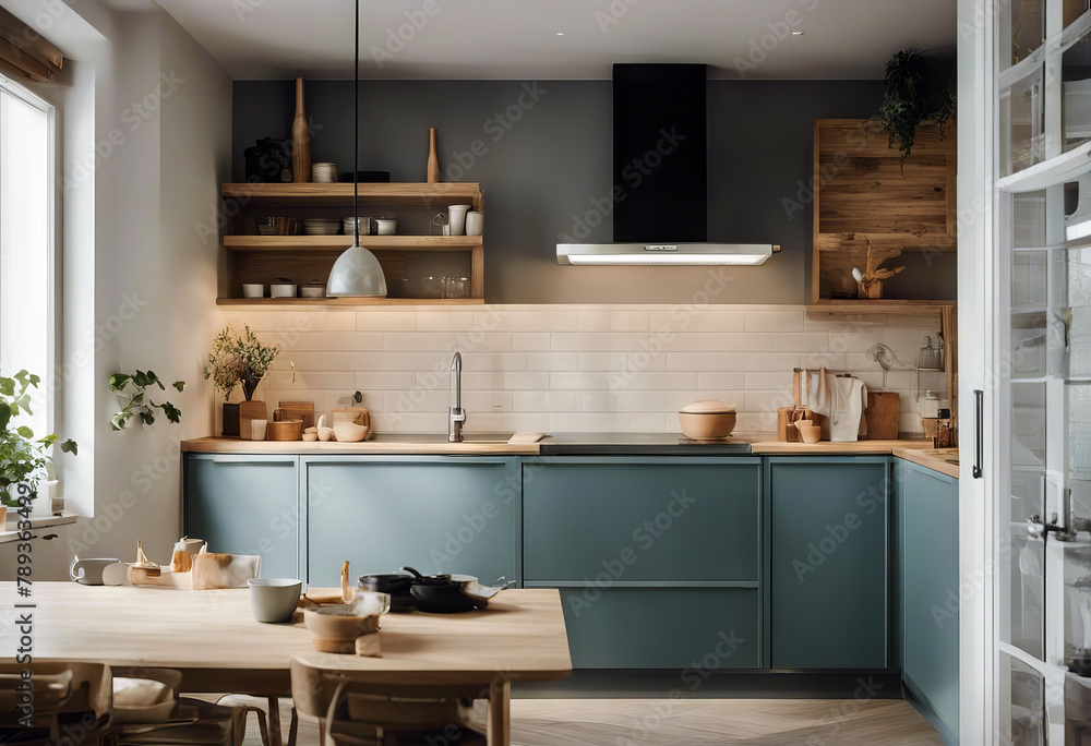 interior modern house style kitchen Scandi design home apartment room ...