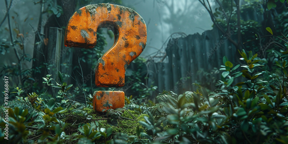 Question Mark in Nature as a Form of Doubt and Uncertainty Stock ...