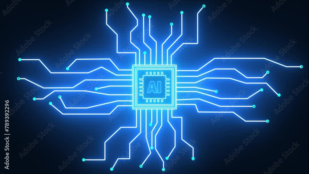 Ai Digital Circuit Board Animation, circuit board animation ...