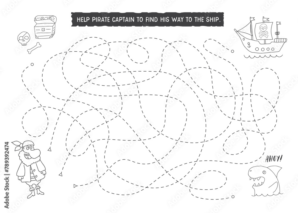 Labyrinth, Maze game for children. Logical puzzle for kids. Quest to ...