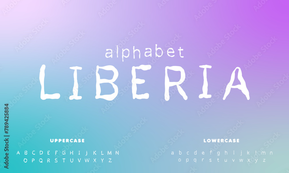 liquid melted letters with distortion effects vector font Stock Vector ...