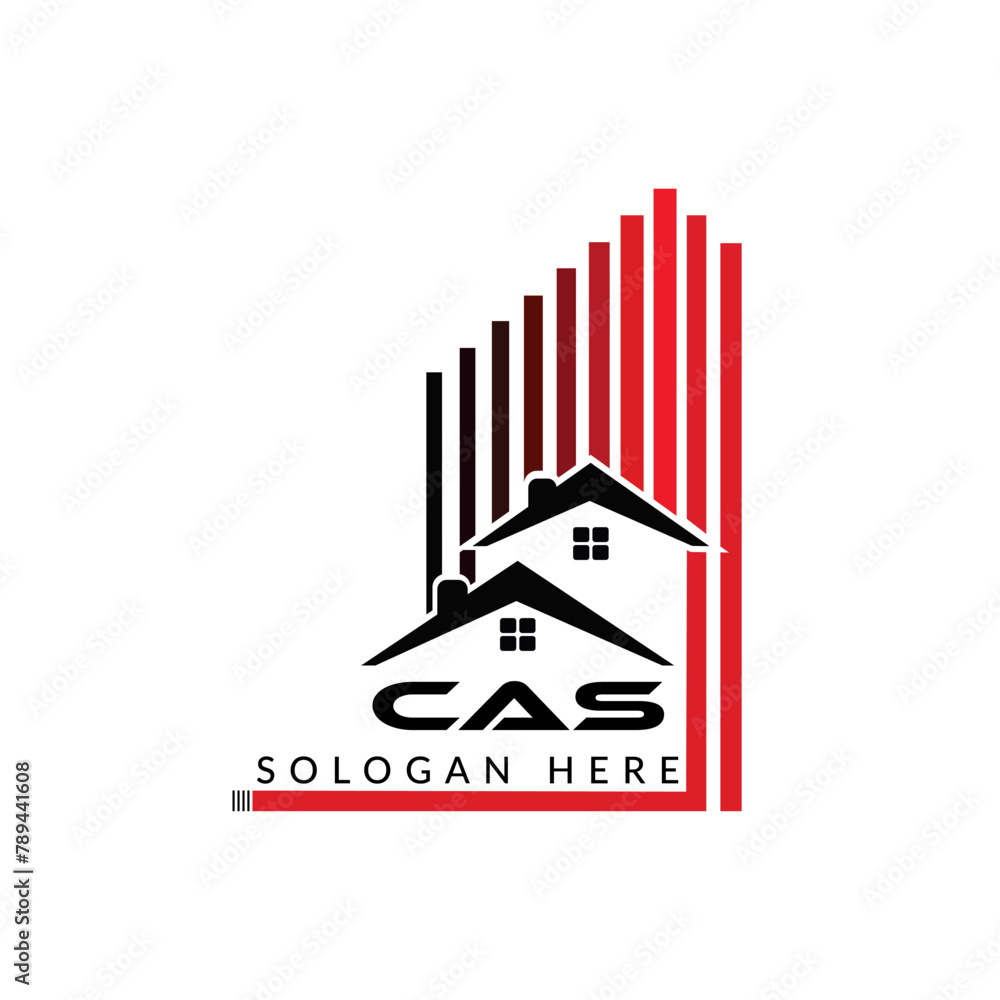 Letter CAS building vector, CAS initial construction. CAS real estate ...