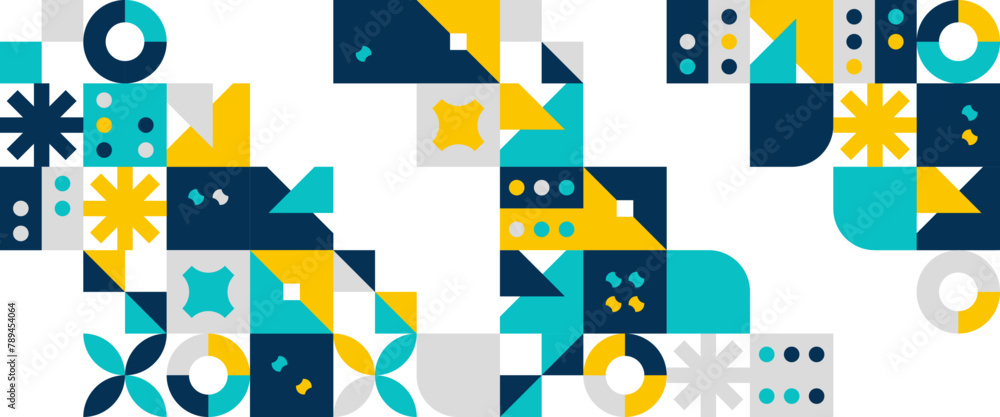 Colorful modern vector abstract geometric banner with circles ...