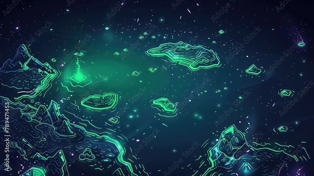 A vast ocean stretches towards the horizon, its cerulean expanse dotted ...