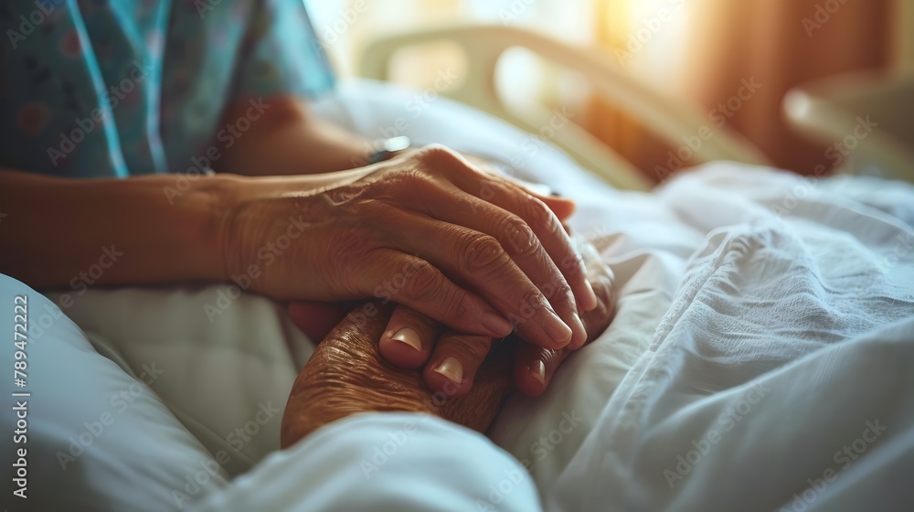 Compassionate Care: A Nurse's Gentle Touch Soothes an Elderly Patient ...