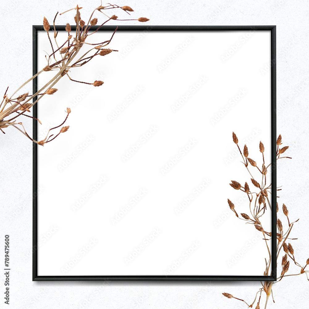 Earth tone floral frame png design Stock Photo | Adobe Stock