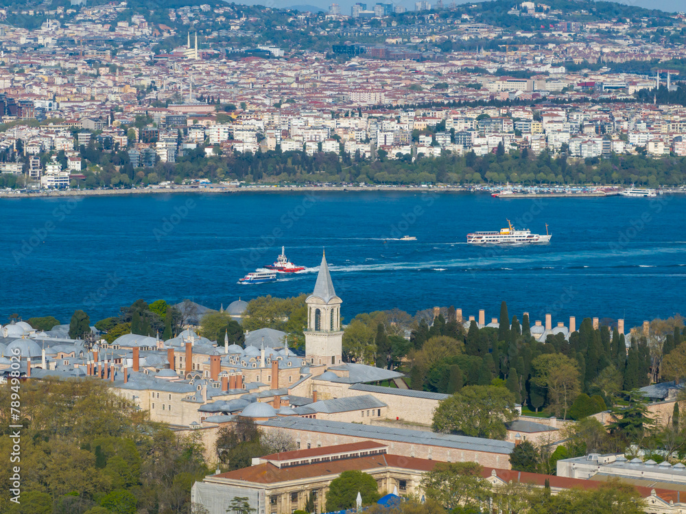 dTopkapi Palace (Topkapi Sarayi) in the Historical Peninsula Drone ...