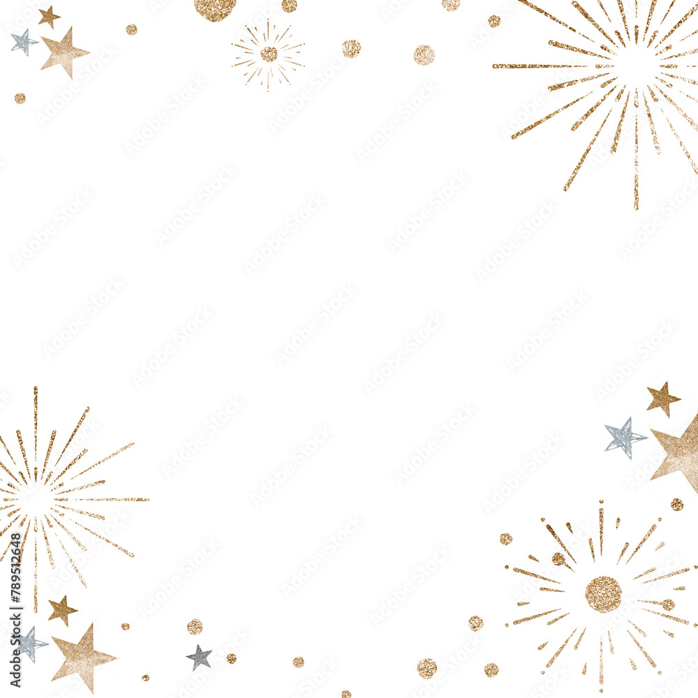 Glittery firework frame png transparent background Stock Illustration ...
