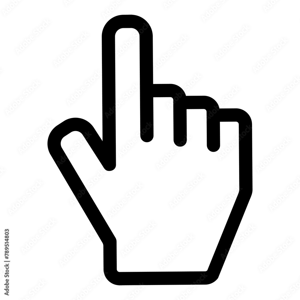 Hand cursor icon png sticker, social media graphic, transparent ...
