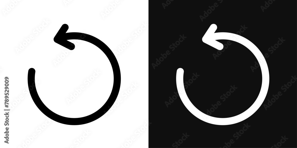 Arrow Undo Icon Set. Return and reverse arrow vector designs for ...
