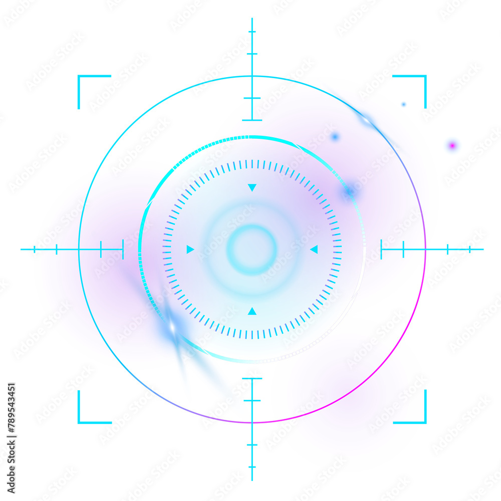 Retinal Biometric Scan Png Cyber Security Technology Stock Illustration