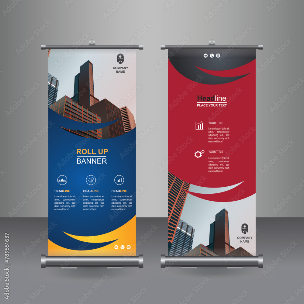 Vertical Business Roll Up Banner Design, Signboard Advertising Brochure ...