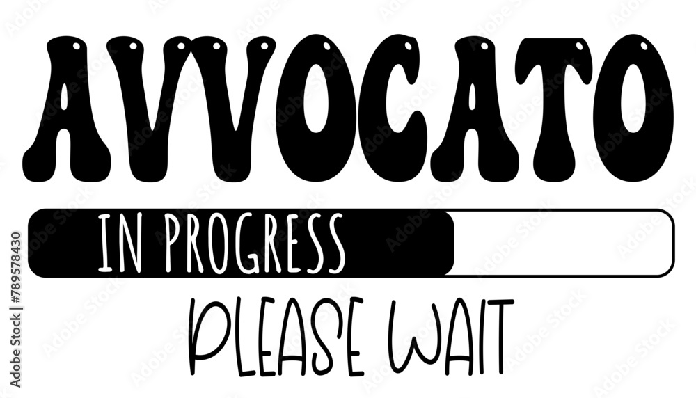 Avvocato - in progress….please wait - University student - Vector ...