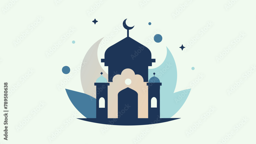 eid vector image silhouette vector illustration Stock Vector | Adobe Stock