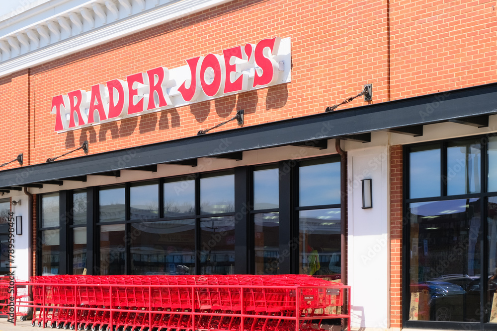 Massachusetts, USA - 19 April 2024. General view of the Trader JOE'S ...