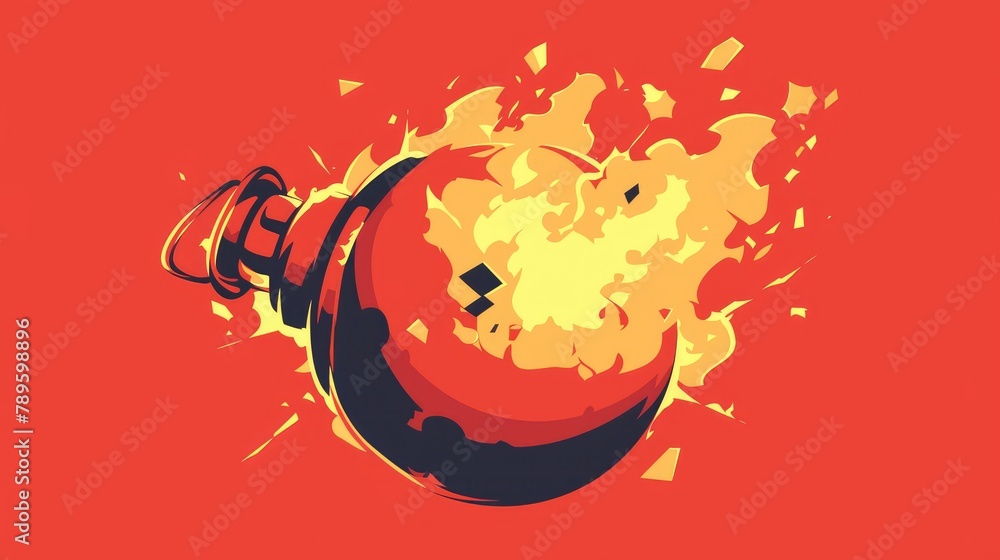 Here s a fiery bomb graphic complete with a sizzling fuse ideal for ...