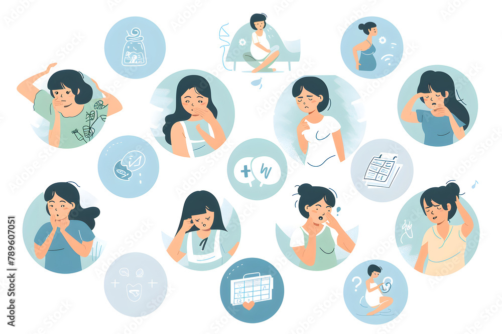 Visual Infographic of Early Pregnancy Signs and Symptoms Stock Photo ...