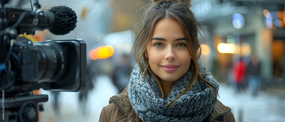 Urban Interview: A Reporter's Close-Up. Concept City Life, Journalism ...