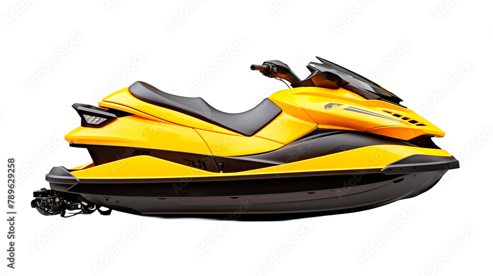 Yellow jet ski on transparent background. Stock Photo | Adobe Stock