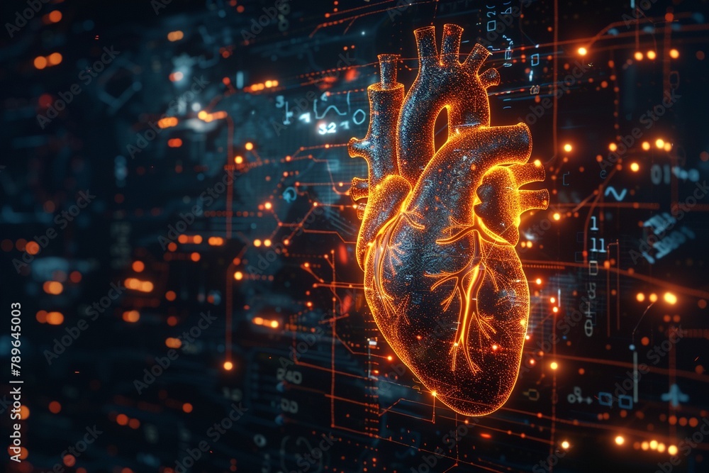 Develop a visualization of the heartbeat of technology, with pulsing ...