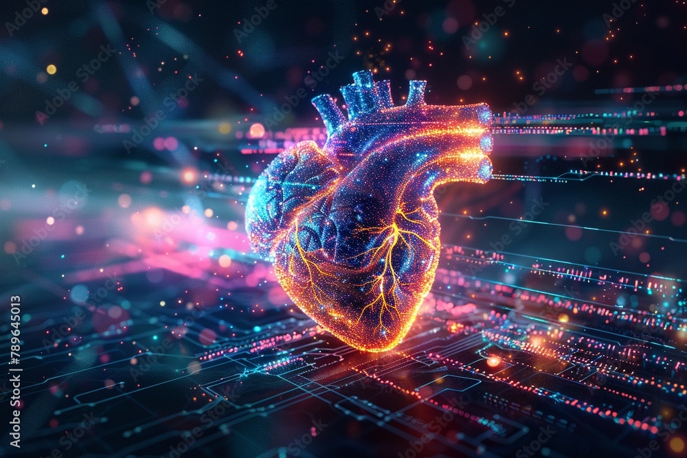 Develop a visualization of the heartbeat of technology, with pulsing ...