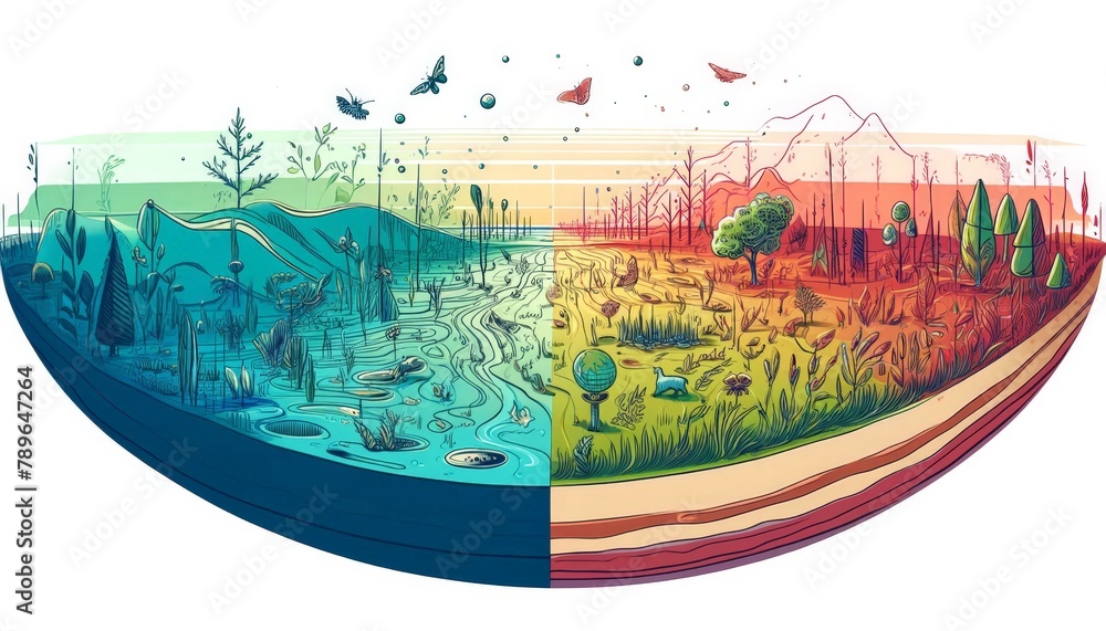 Species richness gradients across various terrains such as forests ...