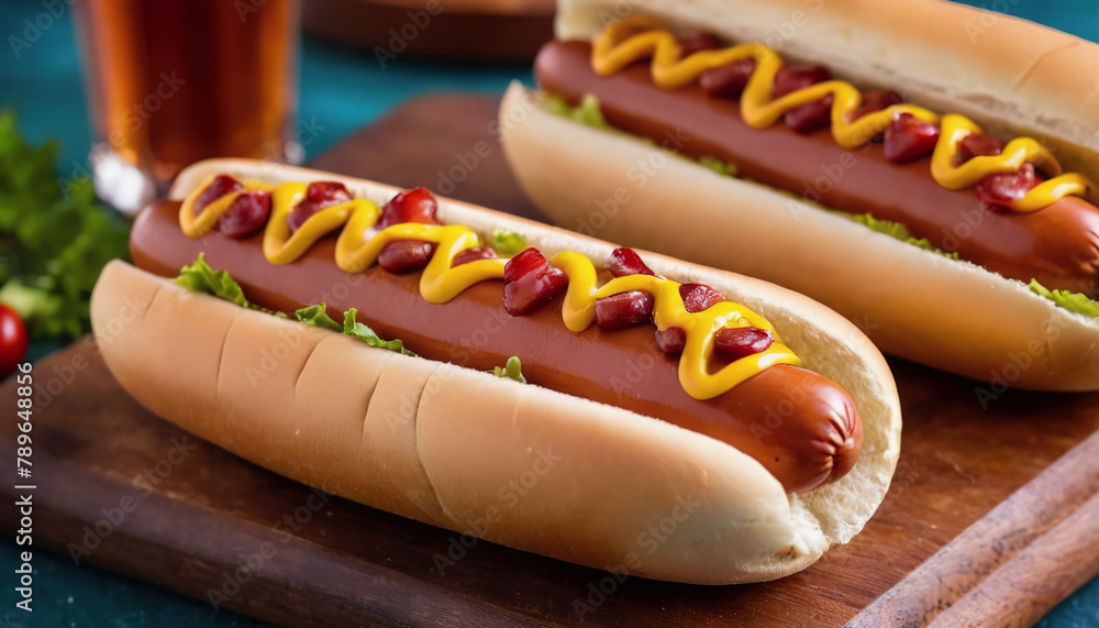 national Hot dog Day, festive dishes for a summer party with hot dogs ...