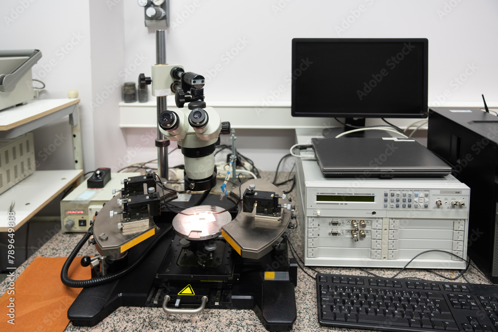 Workspace At Lab Of Electronic Processes Stock Photo | Adobe Stock