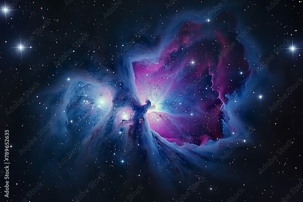 Orion Nebula - M42. Image of Orion Nebula (Messier M42) and the Running ...