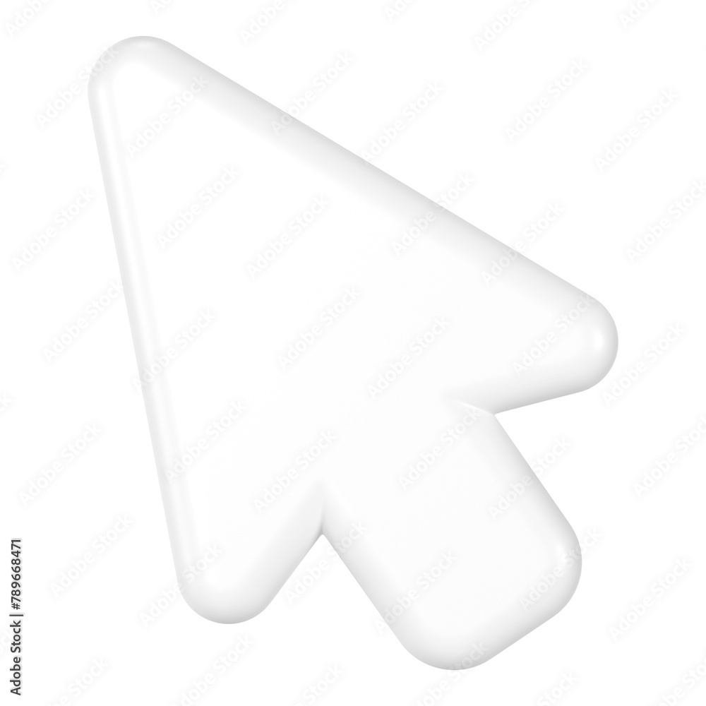 3D arrow png cursor clipart, UI indicator symbol Stock Illustration ...