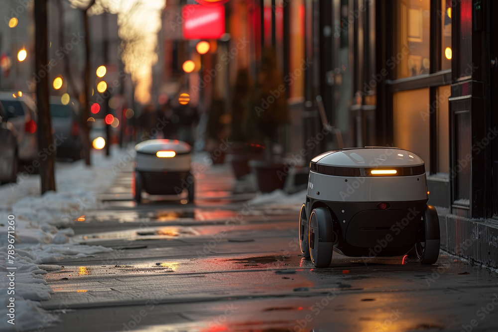An autonomous delivery robot using AI algorithms to navigate sidewalks ...