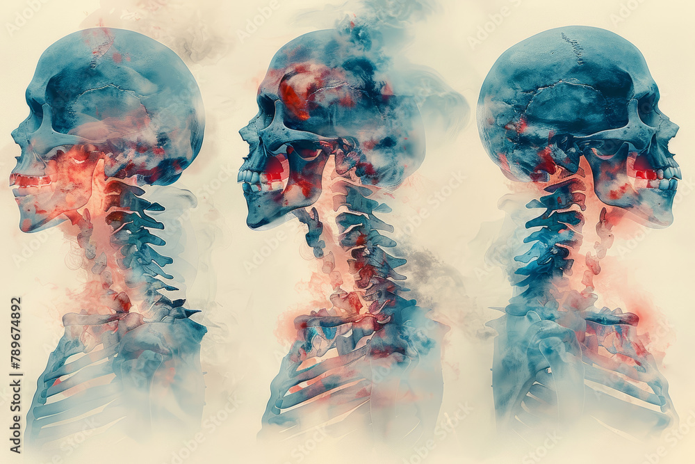 A diagram illustrating the progression of a specific ailment, from ...