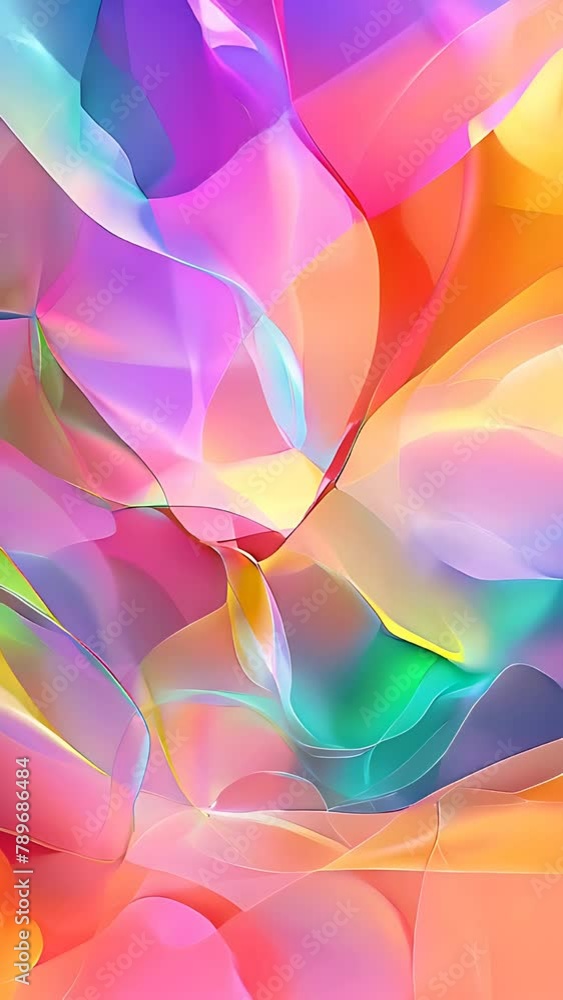This video showcases a vibrant multicolored abstract background with ...