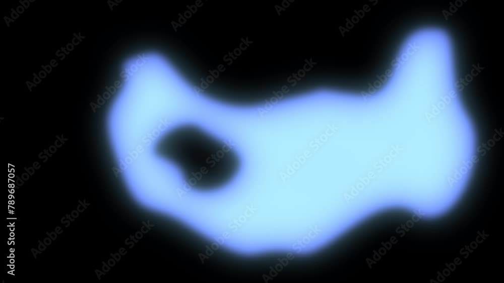 Mystical fog on Alpha channel. Blue glowing mist on transparent ...