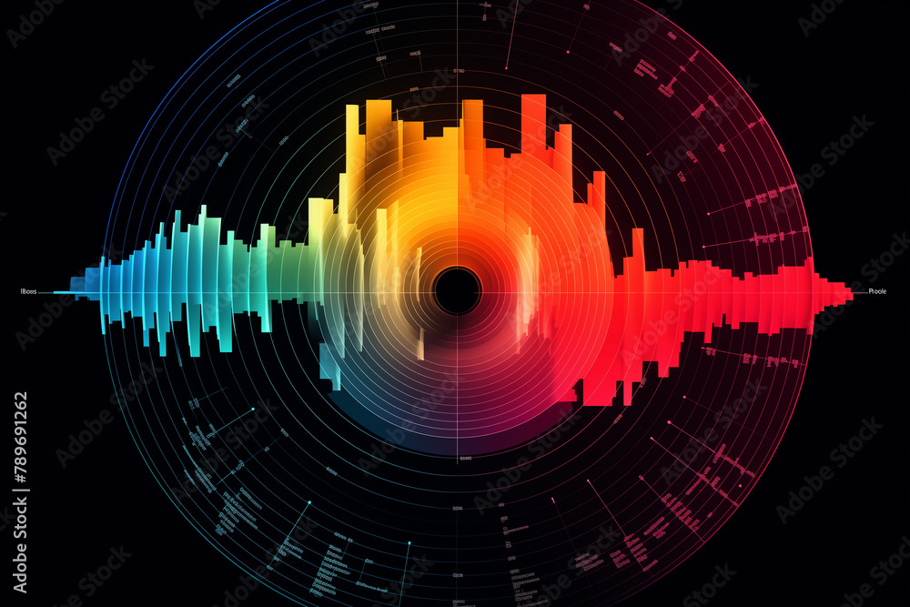 Sound waves modern sound equalizer. Radio wave icons. Volume level ...