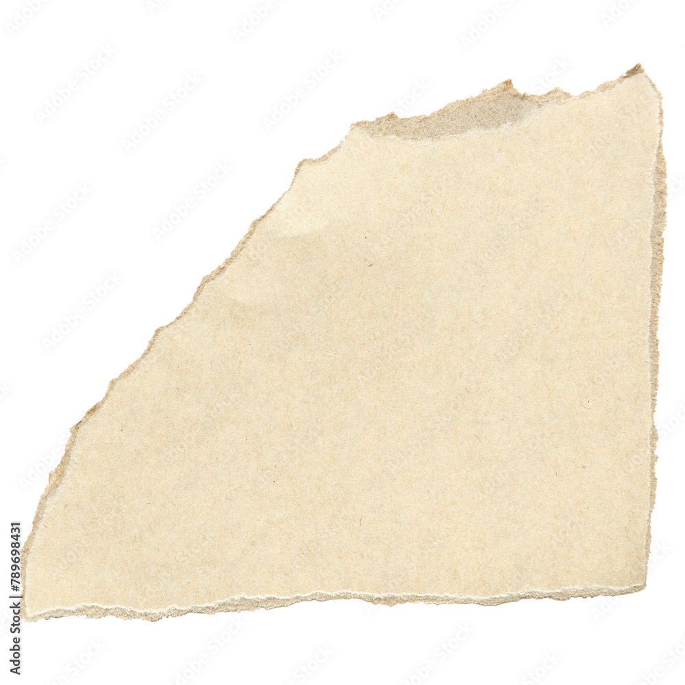 Kraft paper scrap png, transparent background Stock Photo | Adobe Stock