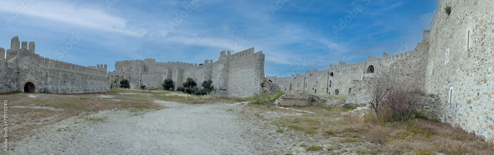 Mamure Castle, medieval castle crenellations,embrasures,parapet and ...