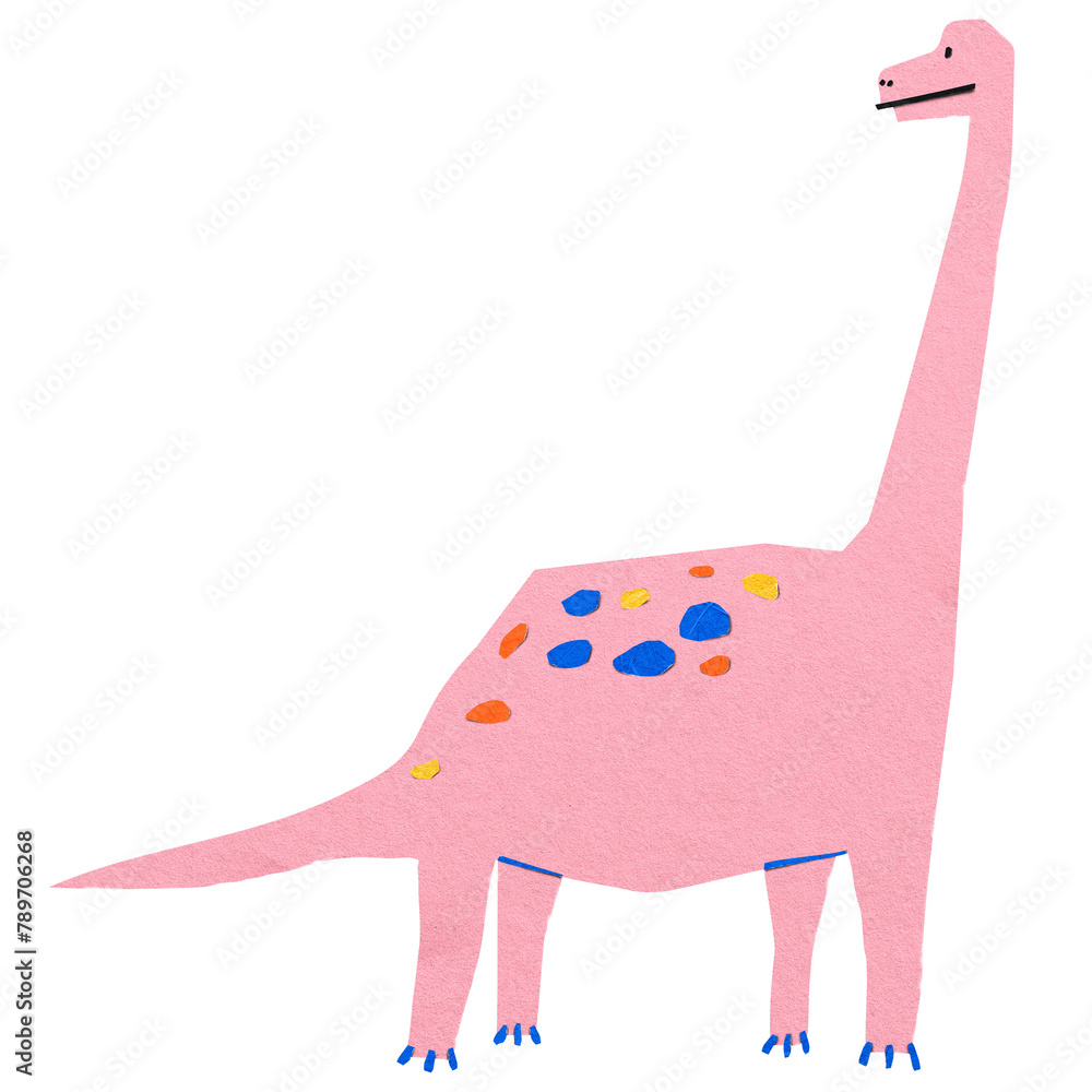 Pink dinosaur png, brachiosaurus paper craft clipart, transparent ...