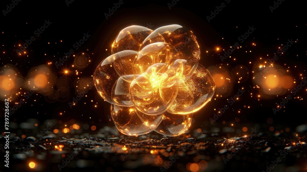 Hydrogen Particle. Hydrogen Atom's Atomic Structure, Electron Moving in ...